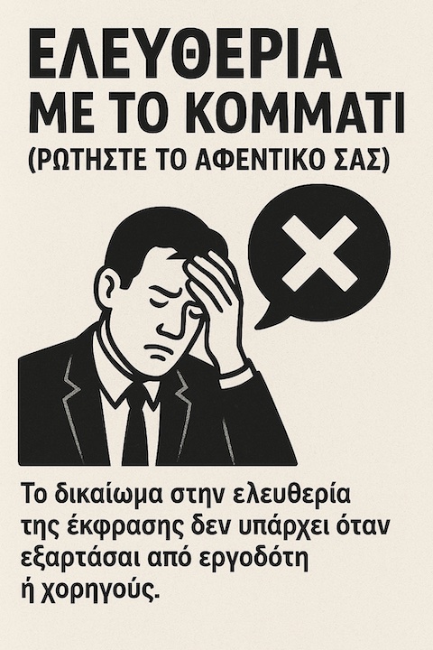 Ελευθερία της έκφρασης με εξαιρέσεις δεν υπάρχει | πιτσιρίκος